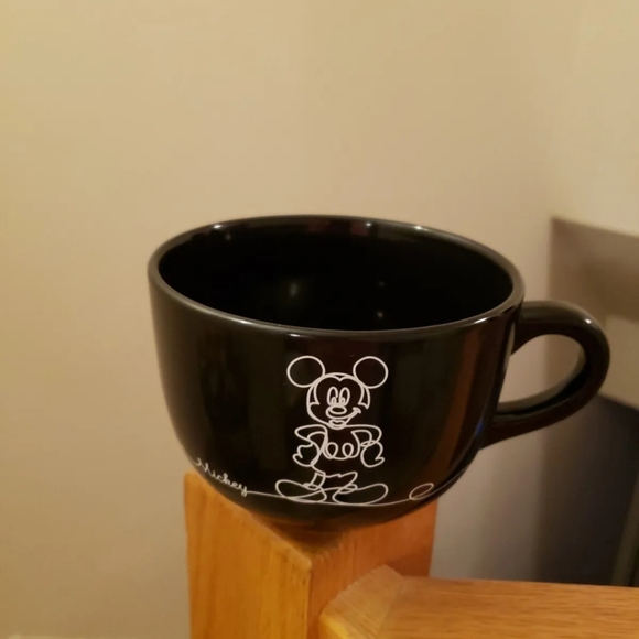 Disney | Dining | Nwt Disney Mickey Linear Black Soup Mug | Poshmark